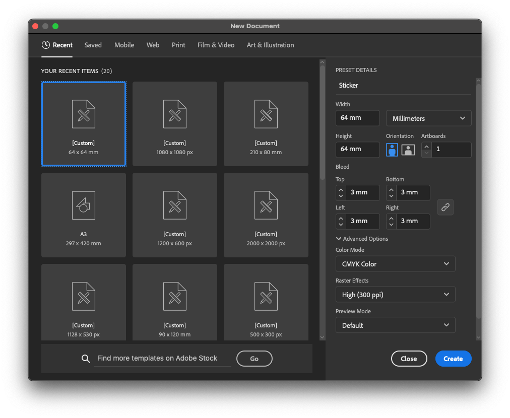 How to set up your circle sticker design